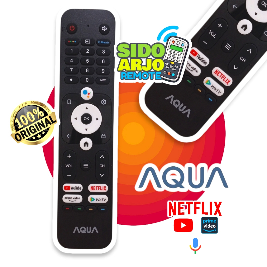 Jual REMOTE TV AQUA SMART ANDROID ORIGINAL | Shopee Indonesia