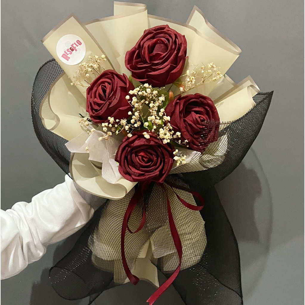 Jual Buket Bunga Mawar | Rose Premium Artificial | Flower Bouquet For ...