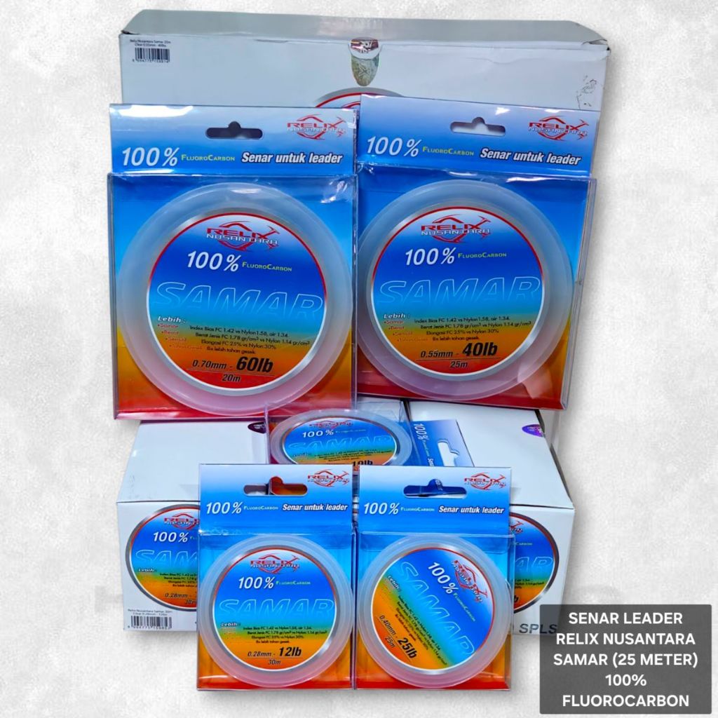 Jual Senar Pancing Leader Relix Nusantara Samar 100% Fluoro Carbon 25M ...