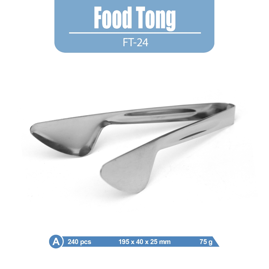 Jual Food Tong Makan Stainless Steel Capitan Makanan Serbaguna | Shopee ...