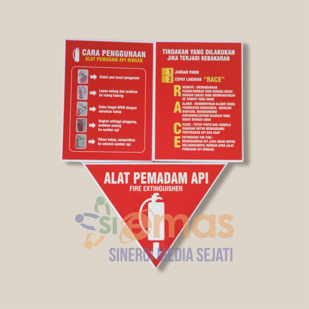 Jual Custom Stiker Cara Penggunaan APAR | Stiker Tanda Apar Custom ...