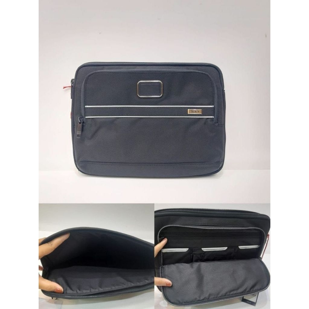 Jual TUMI Laptop case double zip black & grey | Shopee Indonesia