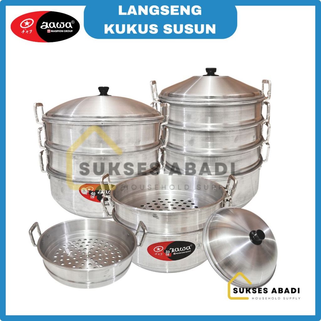 Jual LANGSENG KUKUS 3 4 SUSUN 33 36 40 CM JAWA MASPION ALUMINIUM ...