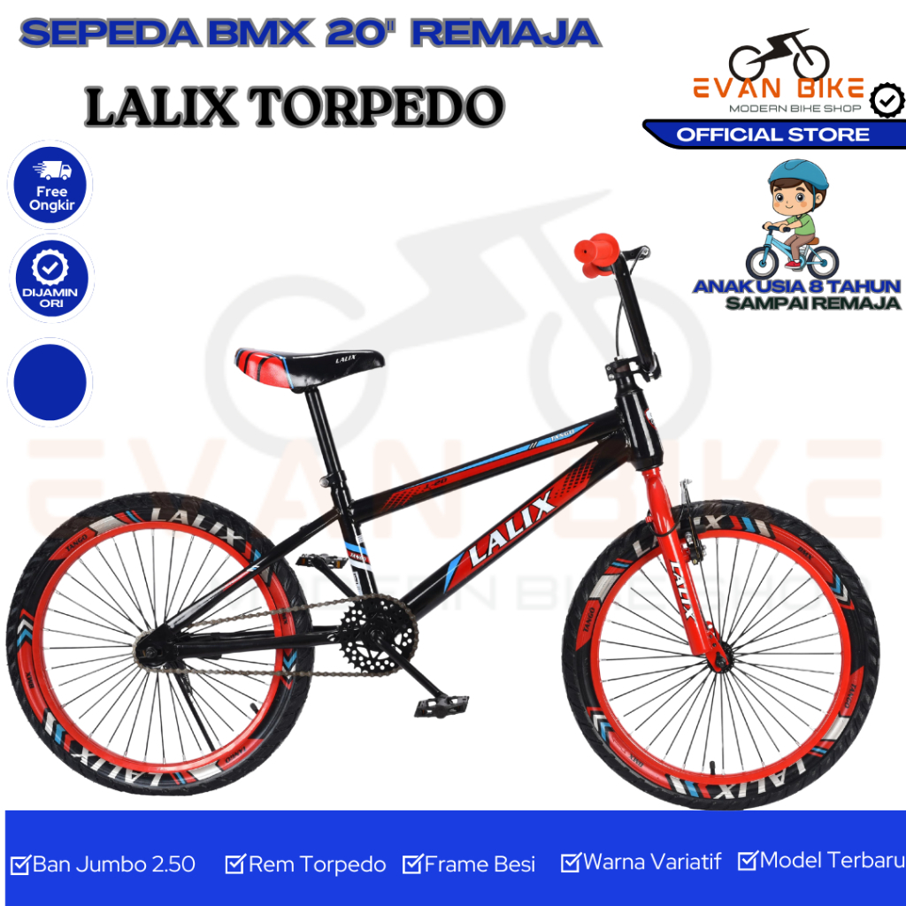 Jual Sepeda Anak BMX 20" VELION REM TORPEDO GO BMX ban 2.50 | Shopee ...