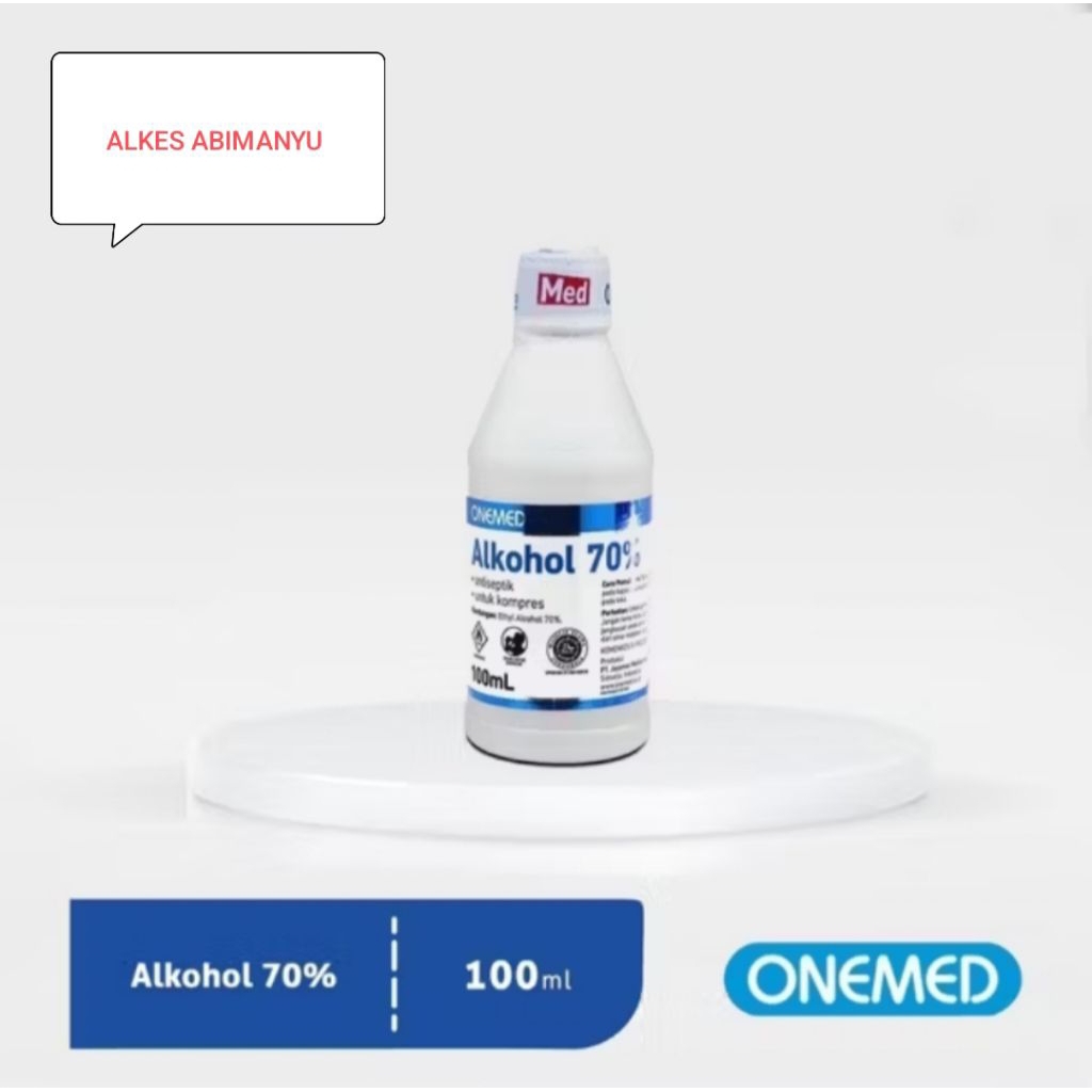 Jual ALKOHOL MEDIS 70% ONE MED 100 MILI _ ALCOHOL MEDIS 100 ML | Shopee ...