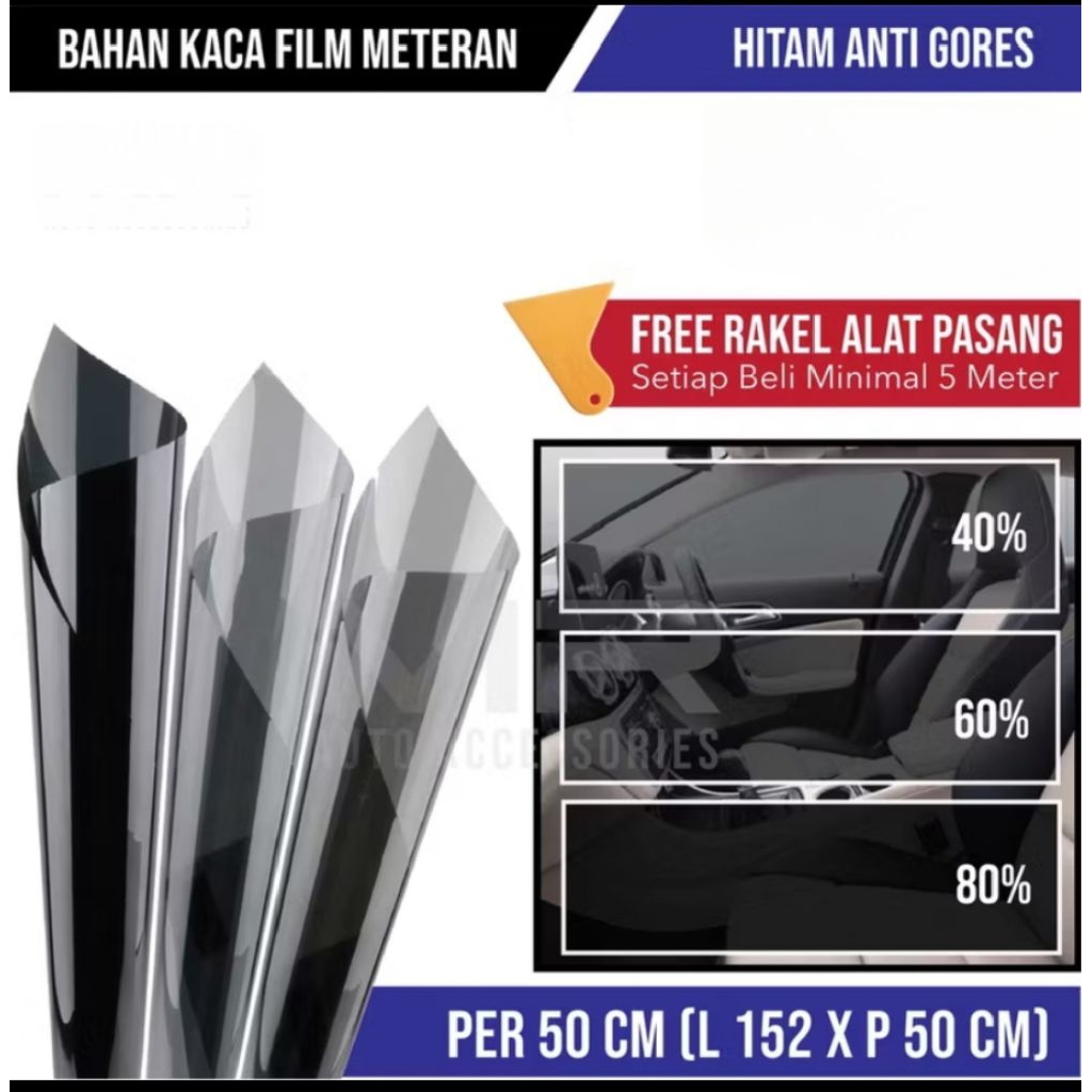 Jual Sticker stiker Kaca Film Jendela Rumah Kantor Gedung Mobil Riben Hitam DHD premium Tidak ...