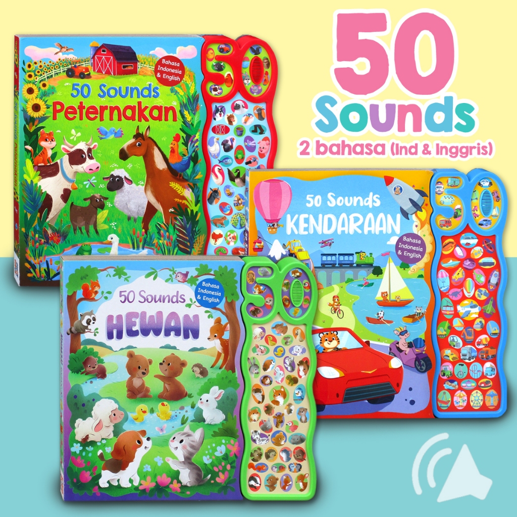 Jual 50 Sounds Kendaraan / Peternakan Sound Board Book (Bahasa ...