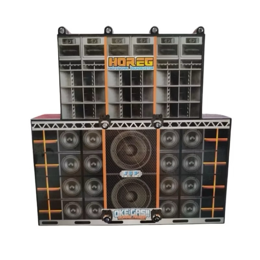 Jual Miniatur Sound Horeg Audio Full Lampu Aksesoris Bisa kompatibel Untuk Mainan L300 Dan Truk ...