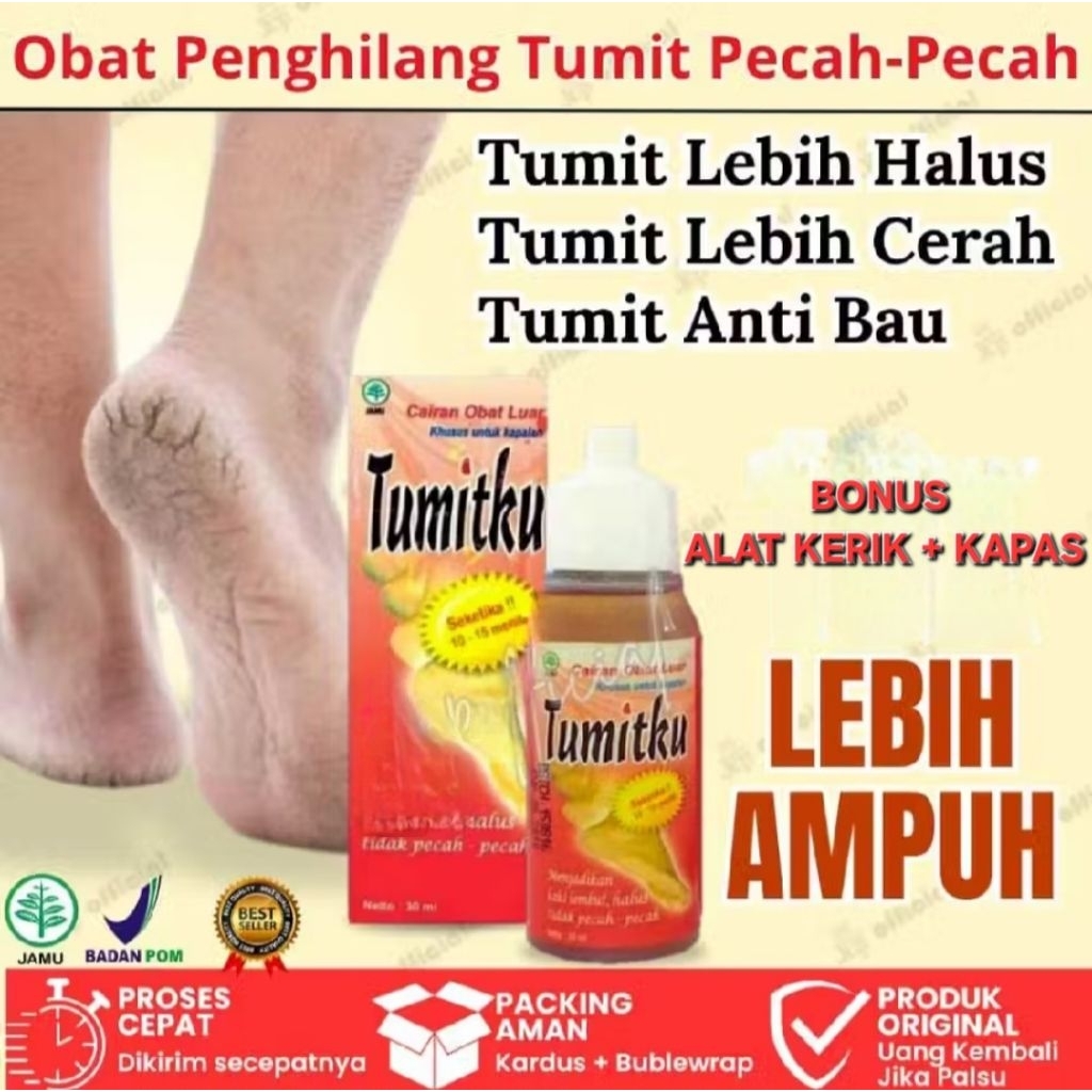 Jual 100% ORIGINAL Obat Cairan Herbal Tumit pecah Kaki Badak Kering ...