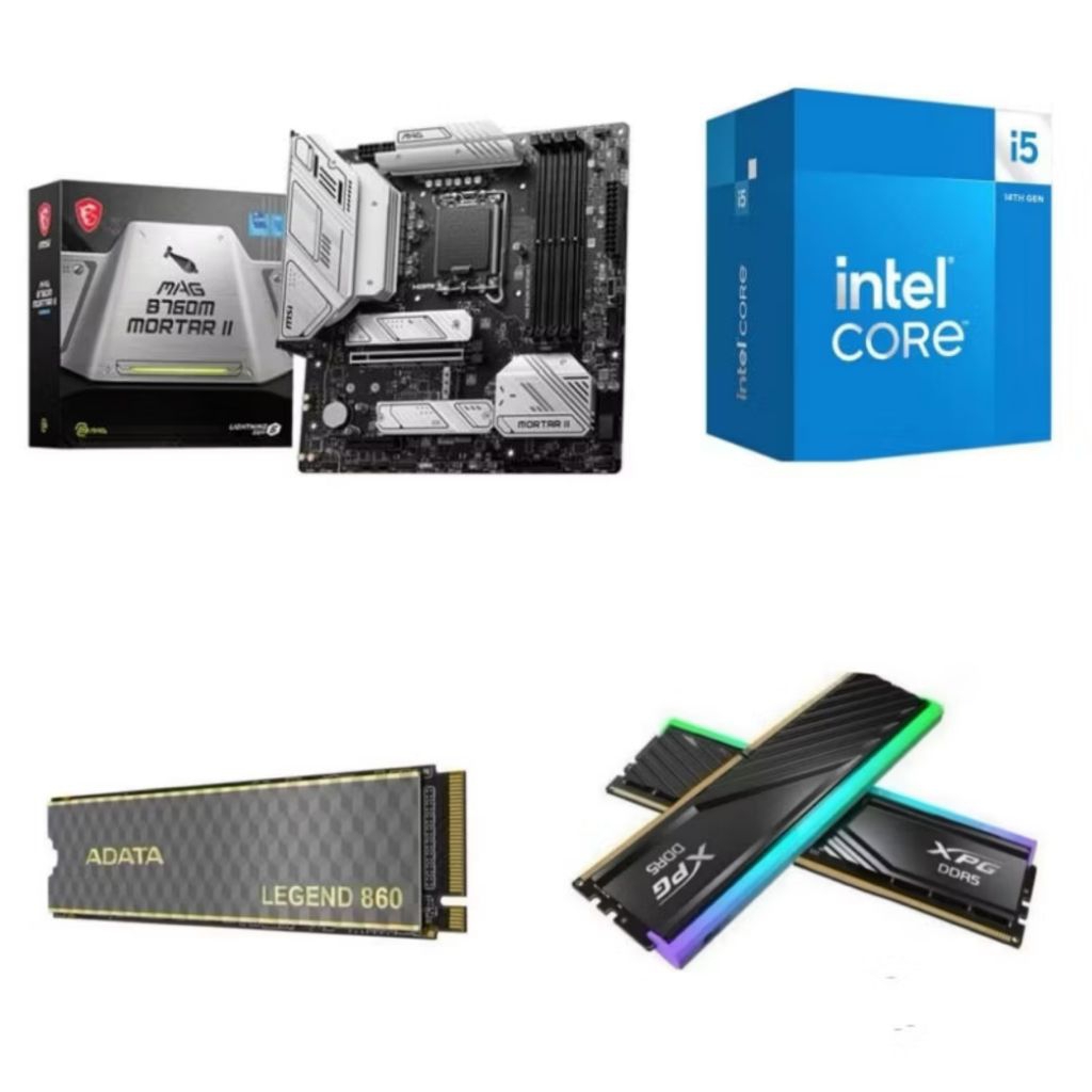 Jual Paket Processor Gaming Intel Core i5 14400 / i5 14400F Box Gen 14 LGA 1700 RAM DDR5 32GB ...