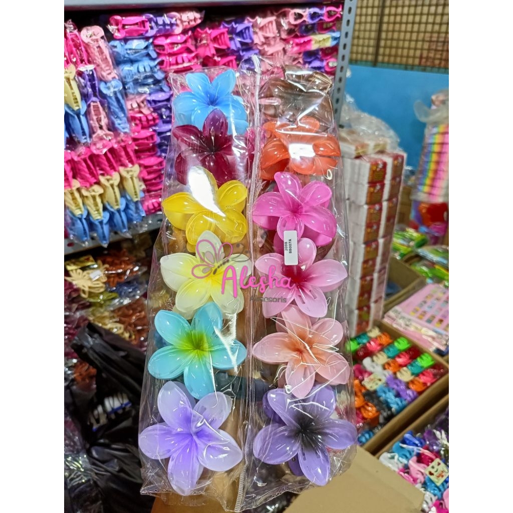 Jual (ISI 12 PCS) JEPITAN RAMBUT BUNGA KAMBOJA WARNA | Shopee Indonesia