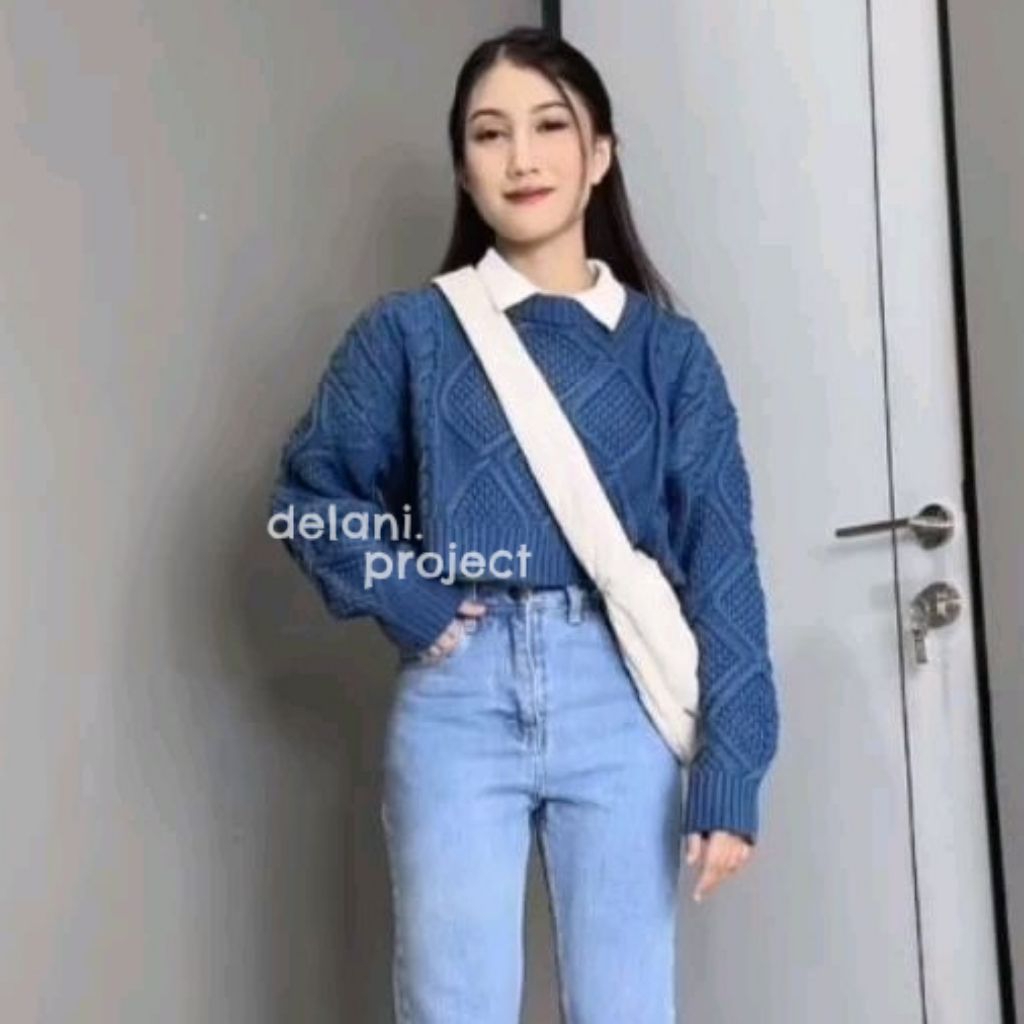 Jual Sandiego Crop Sweater Delani.Project | Shopee Indonesia