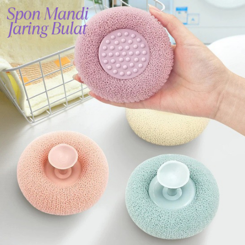 Jual Spon mandi bulat jaring/Spon mandi sikat badan jaring bulat/Spon ...
