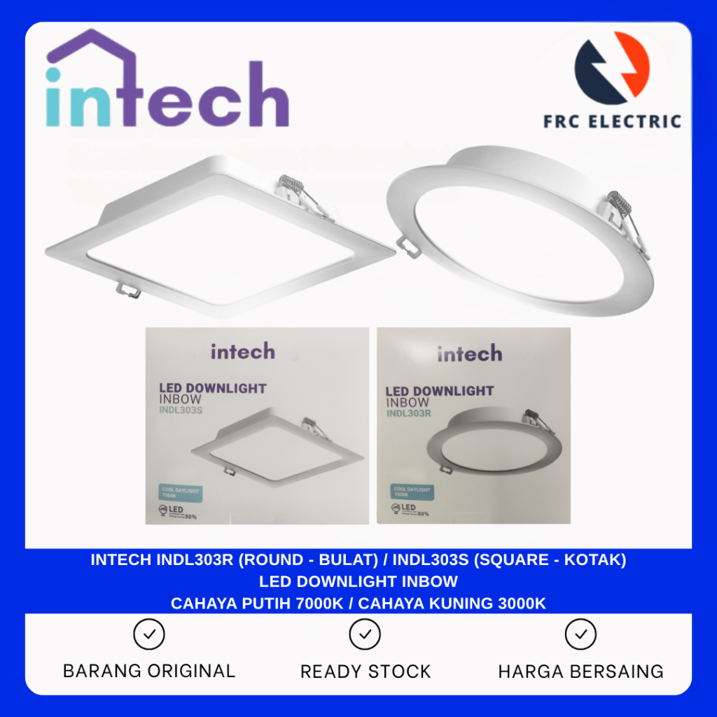 Jual INTECH INDL303R - INTECH INDL303S - Lampu Downlight Inbow Bulat ...