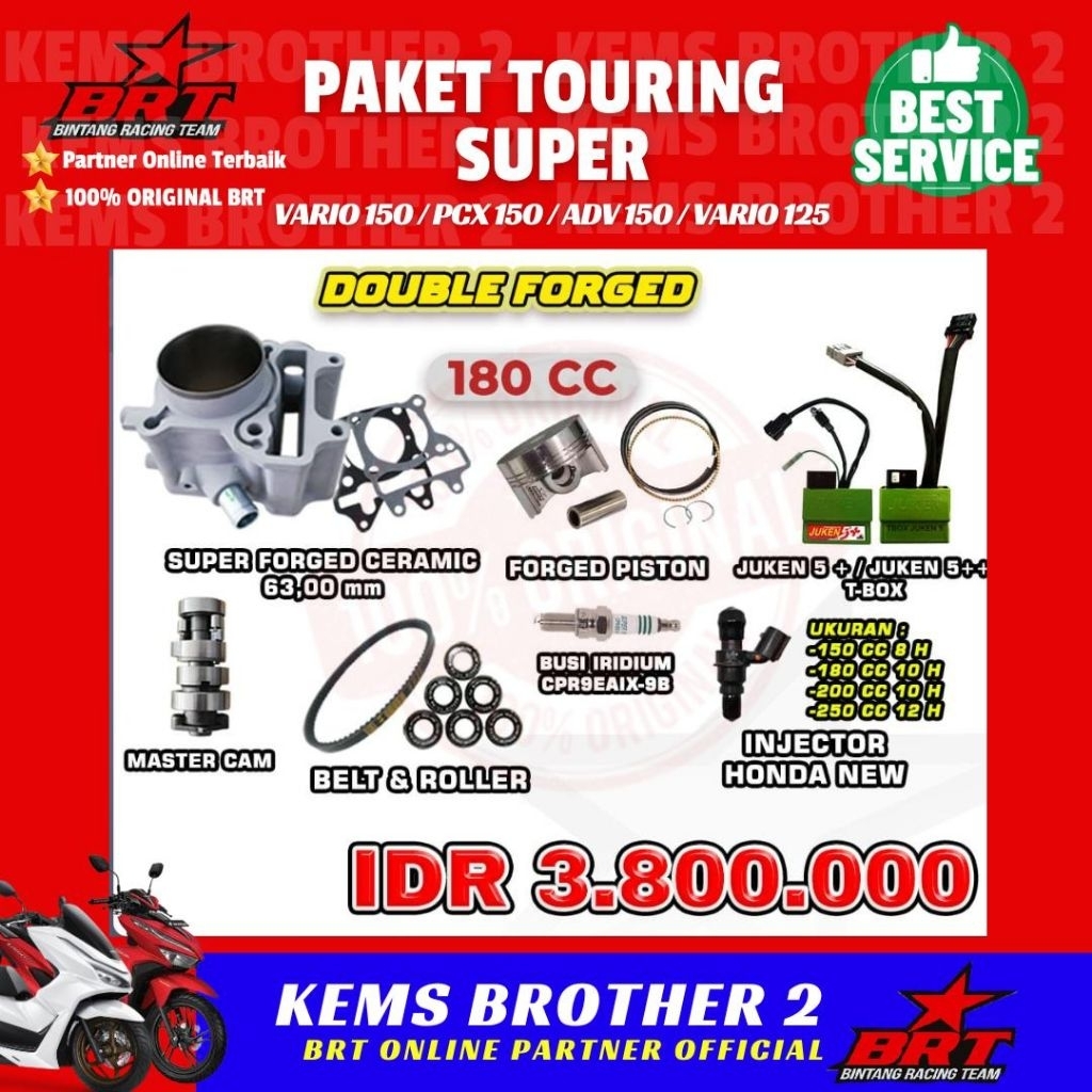 Jual PAKET BORE UP BRT 180 CC VARIO 150 TOURING VARIO 150/PCX 150/ADV 150/VARIO 125 ORIGINAL BRT ...