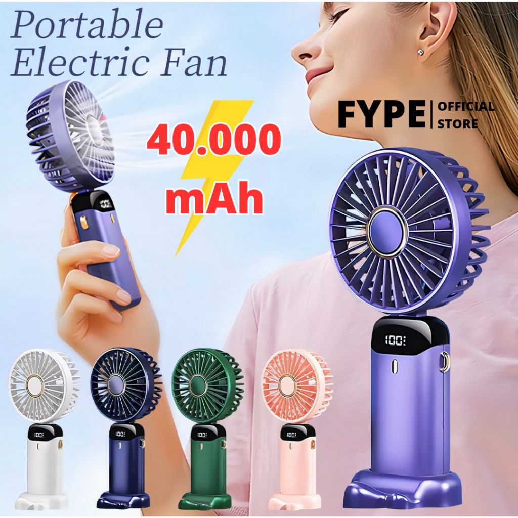 Jual 40000mAh Kipas Angin Portable Mini USB Lipat / LED Display ...