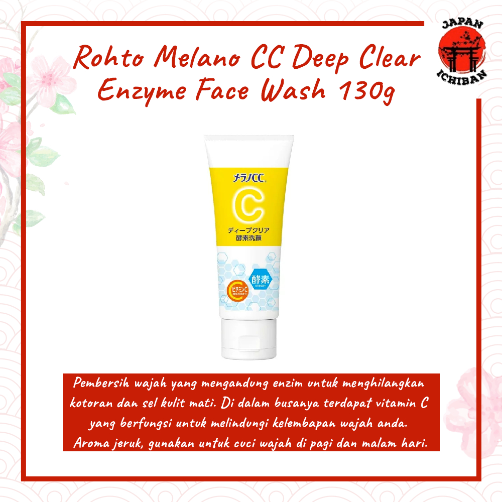 Jual Rohto Melano CC Deep Clear Enzyme Face Wash 130g (Facial Cleanser ...