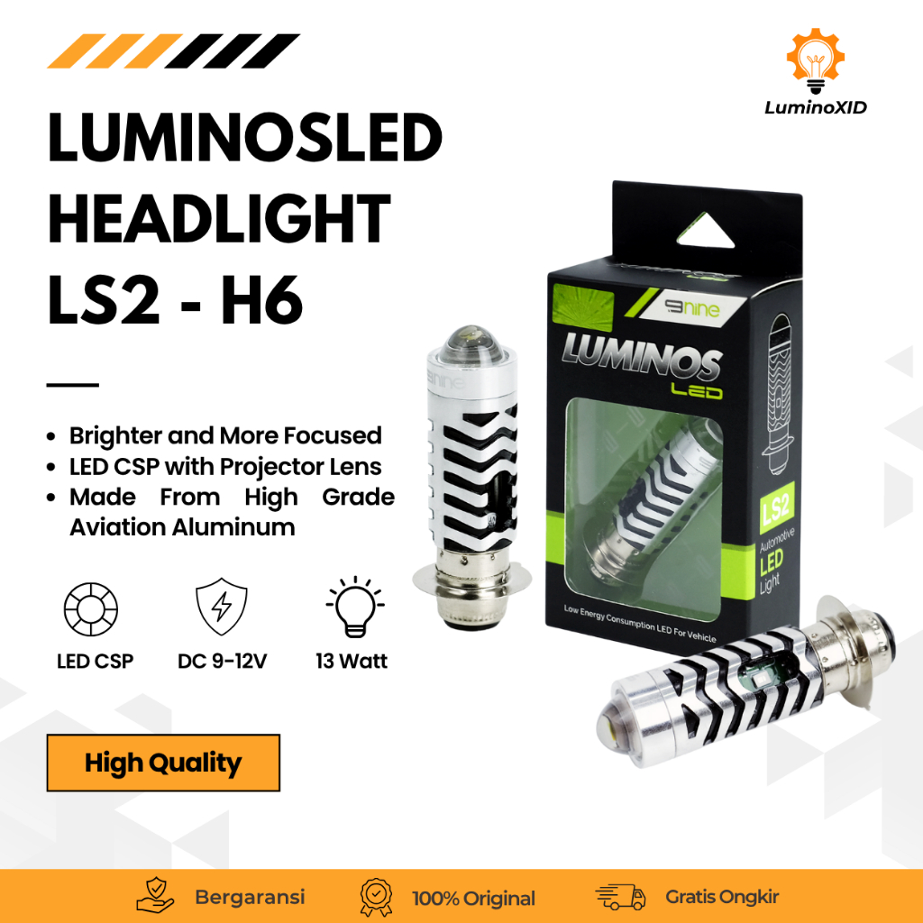 Jual Lampu Depan Motor Led H6 Mini Laser Putih Kuning Super Terang LS2 - LUMINOSLED | Shopee ...