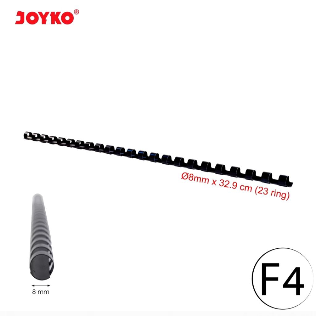 Jual Joyko RPC-23-8 Ring Plastik Comb Folio Uk.8mm Round / Spiral Jilid ...