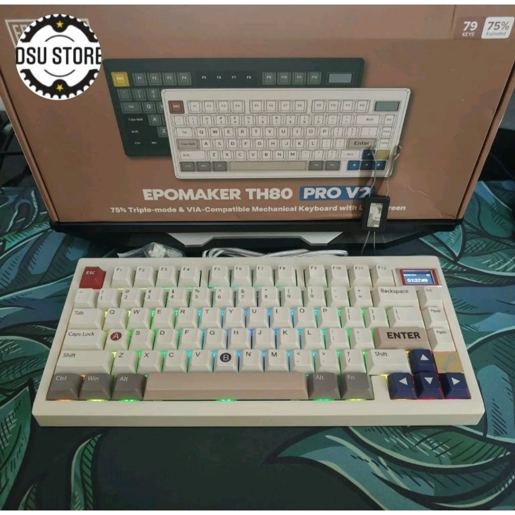 Jual EPOMAKER TH80 Pro V2 75% VIA Programmable Gasket-mounted Wired ...