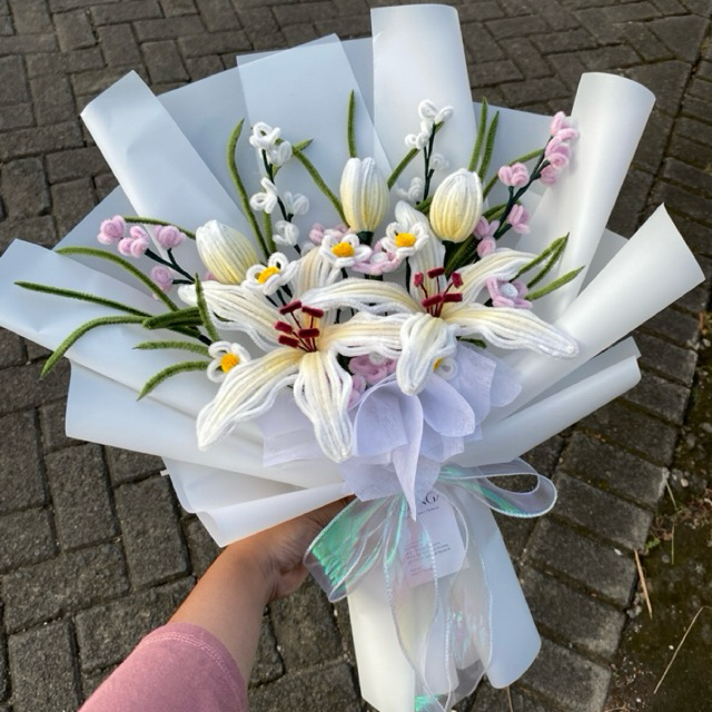 Jual [PESAN CHAT DULU] BOUQUET PIPE CLEANER / BUNGA KAWAT BULU / PIPE ...