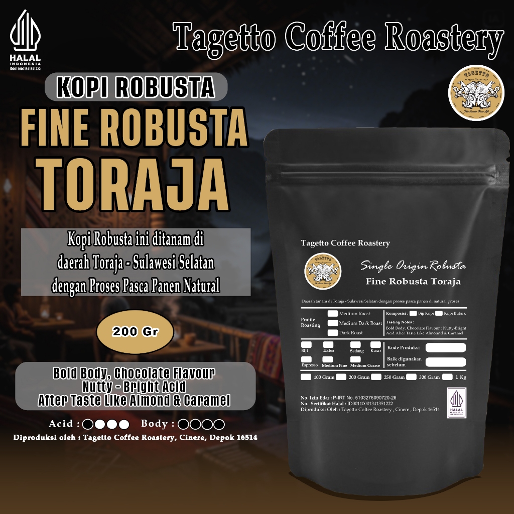 Jual BIJI KOPI FINE ROBUSTA TORAJA 200GR | BEAN GROUND BUBUK 200 GRAM ...