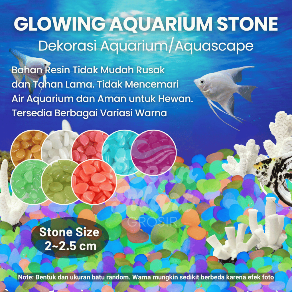 Jual Batu Glow In The Dark Hiasan Aquarium Luminous Stone Glowing Dekorasi Hias Akuarium Ikan ...