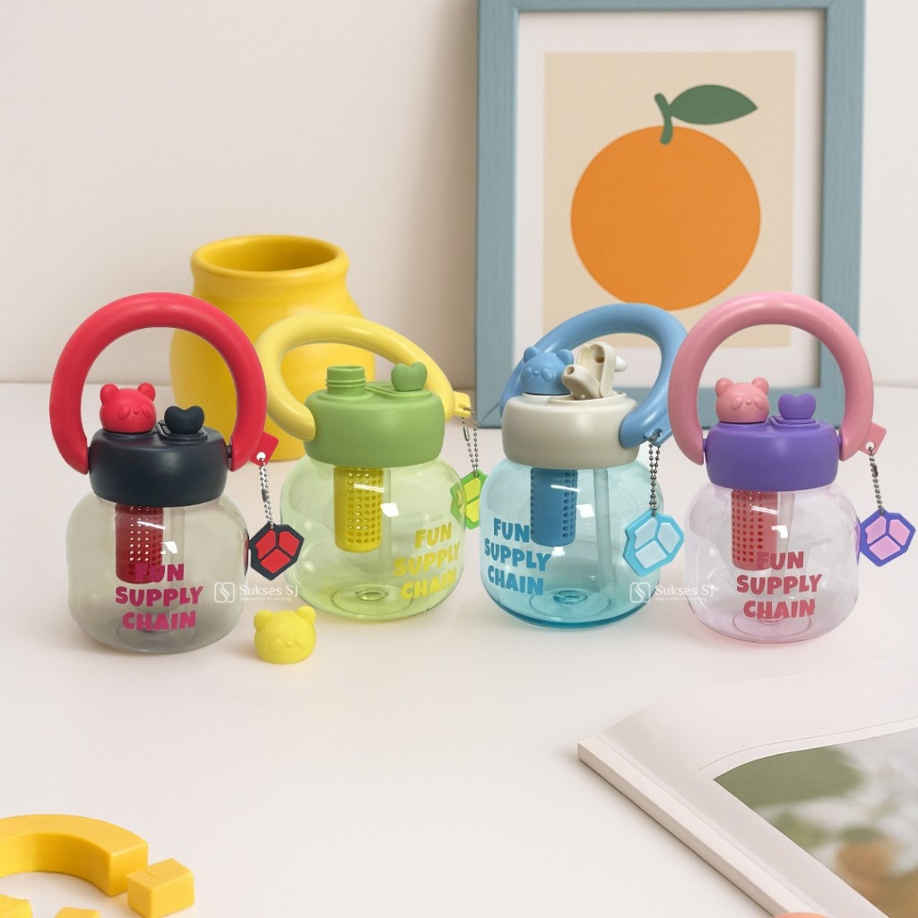 Jual (SR) Botol Air Minum 5062 Anak 2 Sisi + Infused Water Bulat Motif ...