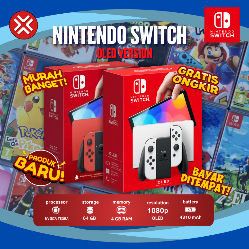 Jual PAKET LENGKAP ! NINTENDO Switch Lite V2 OLED Limited Bonus Banyak ...