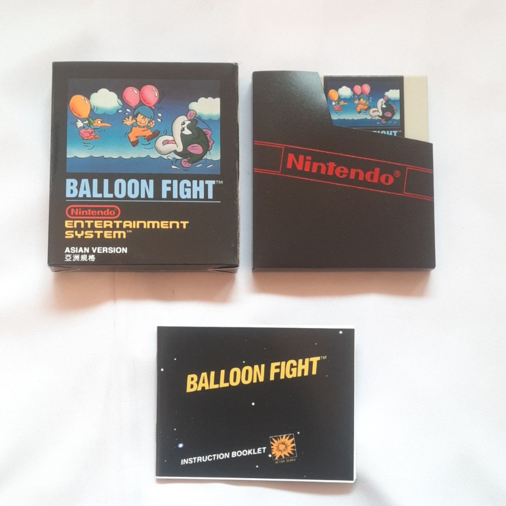 Jual Kaset Nintendo Balloon Fight NES 8 Bit With Box Manual Dust Sleeve ...