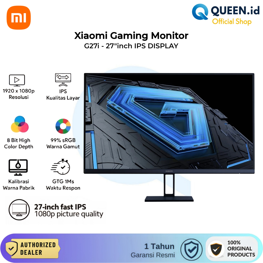Jual Xiaomi G27i Monitor Gaming 27"inch Display 1080P FHD 165Hz Layar ...