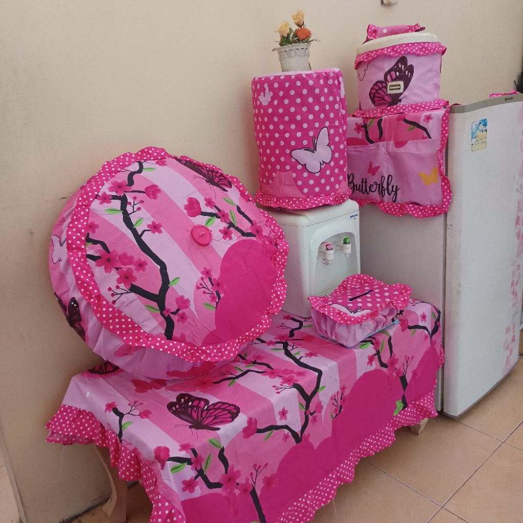 Jual COVER KITCHEN SET TUDUNG SAJI BULAT Pilih Motif | Shopee Indonesia