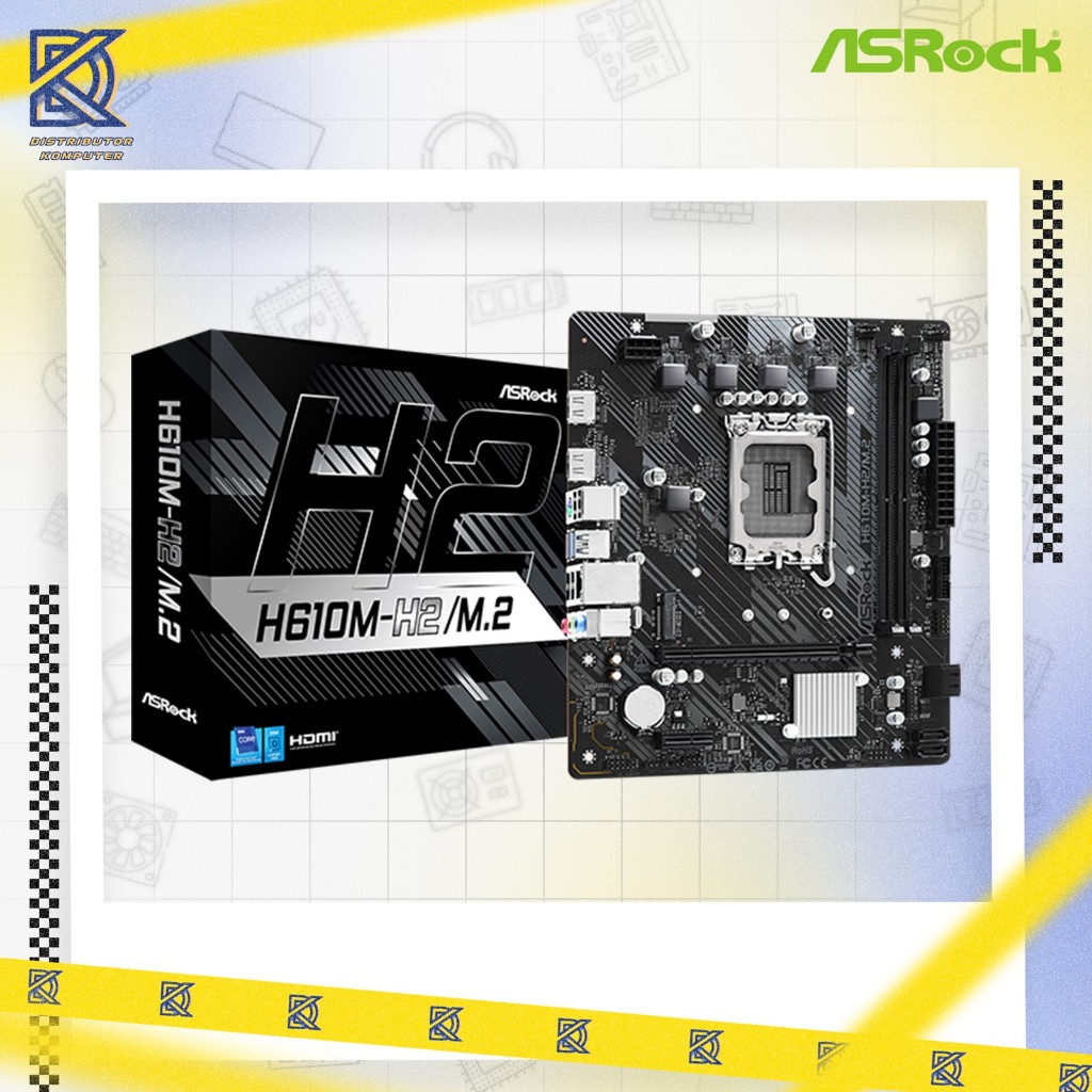 Jual ASRock Motherboard H610M-H2/M.2 DDR4 (Intel LGA 1700, H610, Micro ...