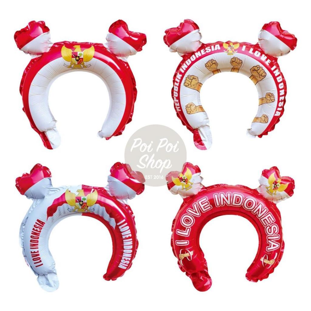 Jual Balon Foil Bando 17 Agustus 2025 Bando Love HUT RI 17an Hiasan ...