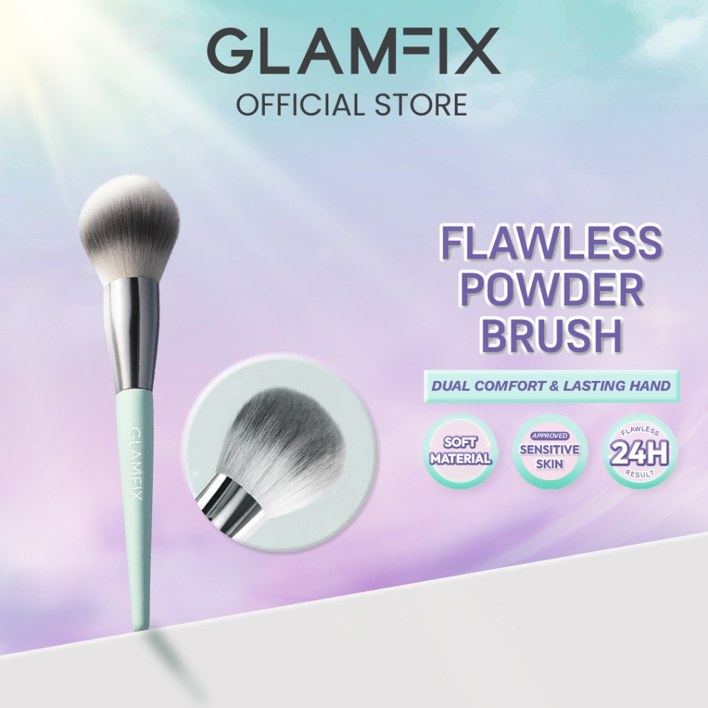 Jual GLAMFIX Flawless Powder Brush Make Up Kuas Bedak Tabur Compact ...