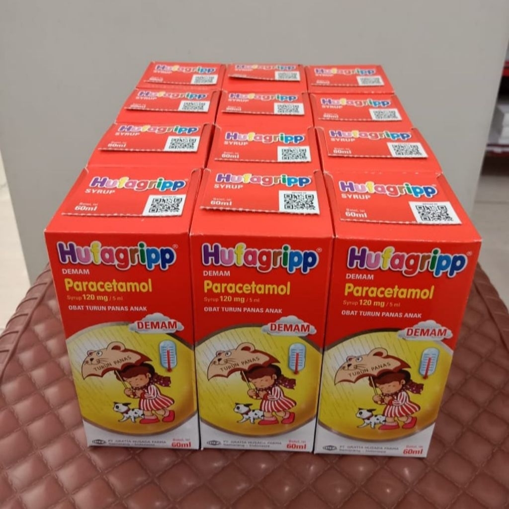 Jual Hufagrip Sirup Demam (Merah) 60 Ml (1 Lusin = 12 pcs) | Shopee ...