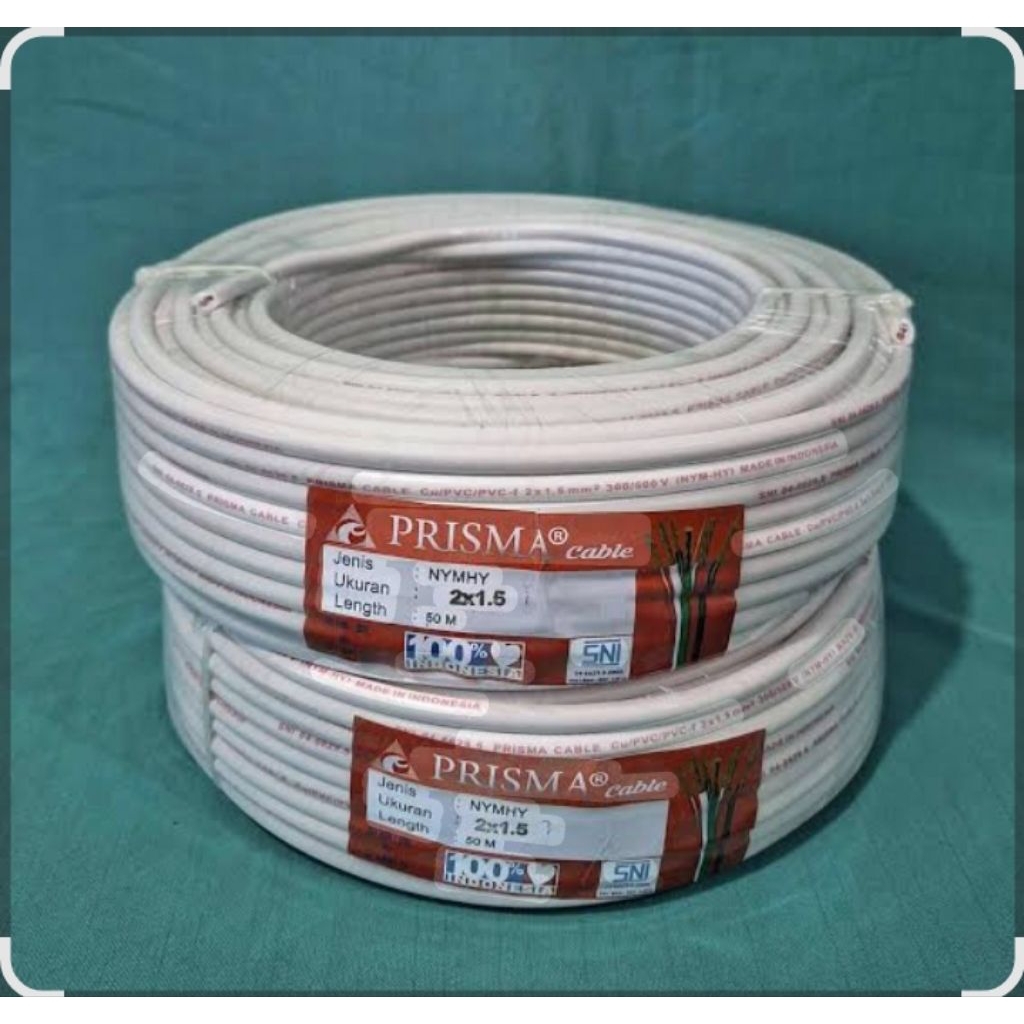 Jual KABEL PRISMA NYMHY 2X1,5X50 PUTIH | Shopee Indonesia