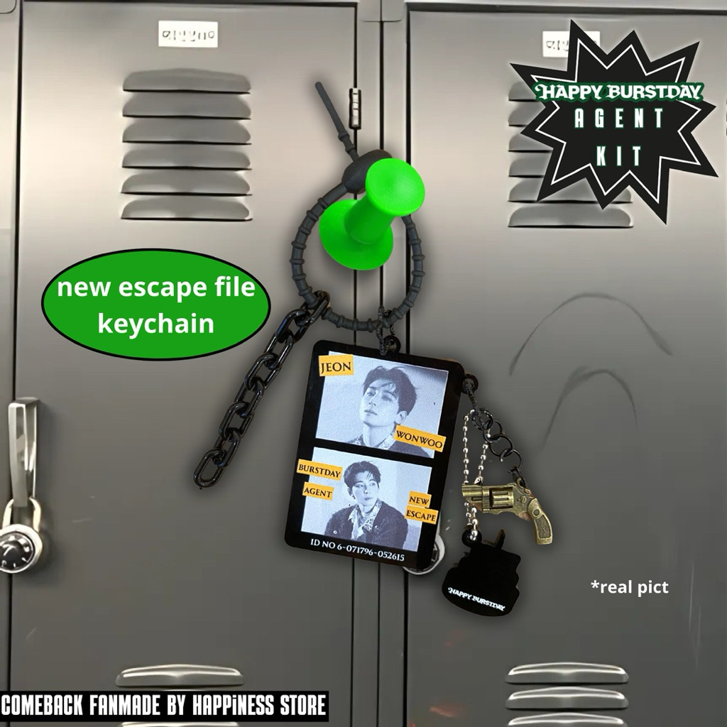 Jual HAPPY BURSTDAY AGENT KIT - New Escape File Keychain | Shopee Indonesia