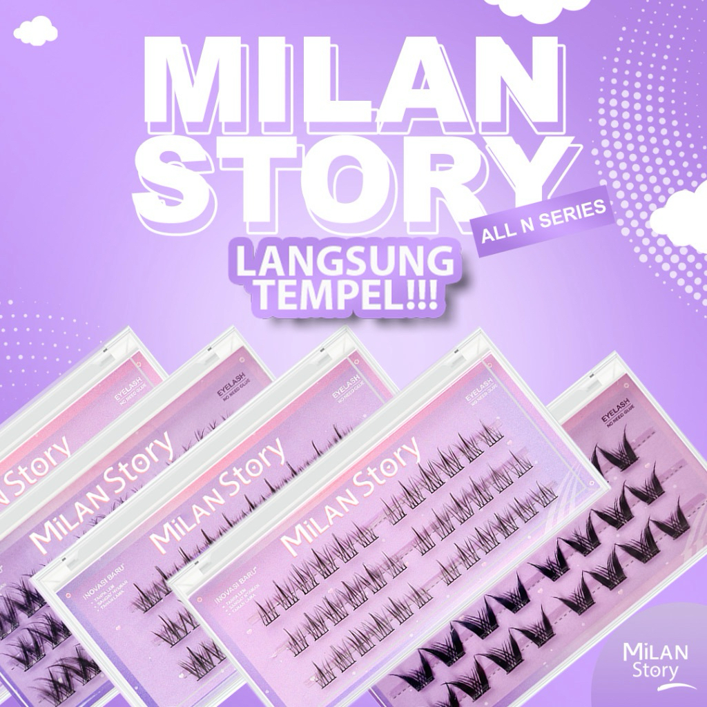 Jual [ LANGSUNG TEMPEL ] MILAN STORY N SERIES Bulu Mata Palsu | Eyelash Extention | Eye Make Up ...