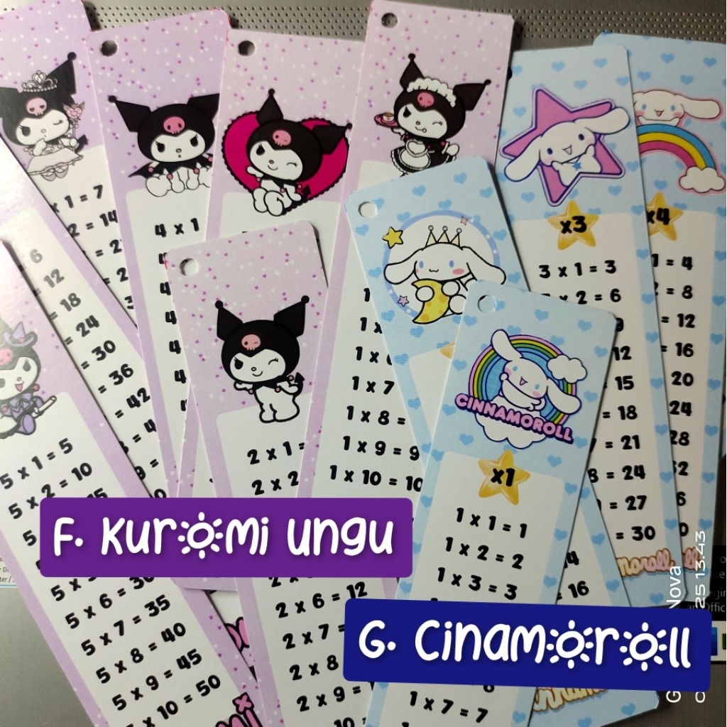 Jual Kartu Perkalian | Tabel Matematika Perkalian Anak SD | Flashcard ...