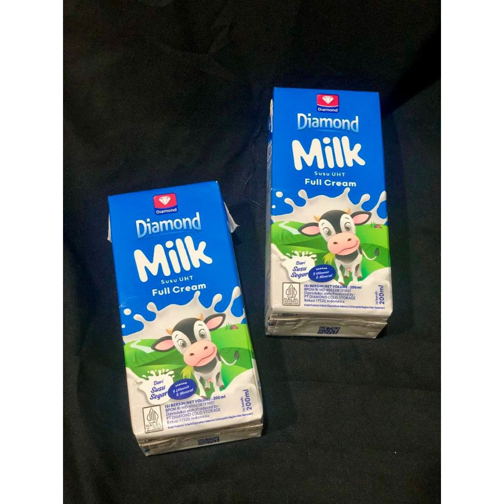 Jual SUSU DIAMOND MILK UHT FULL CREAM 200ML | Shopee Indonesia