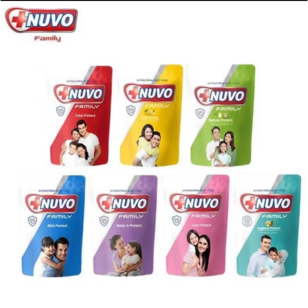 Jual (GROSIR) Nuvo Family Antibacterial Body Wash - Pouch 60ml | Shopee ...