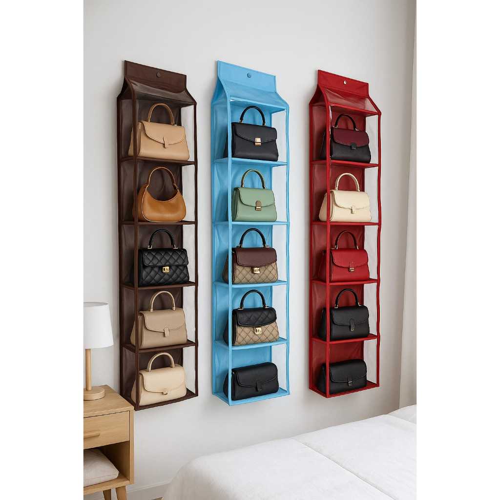 Jual Rak tas premium tebal/rak gantung tas premium jumbo/rak tas polos ...