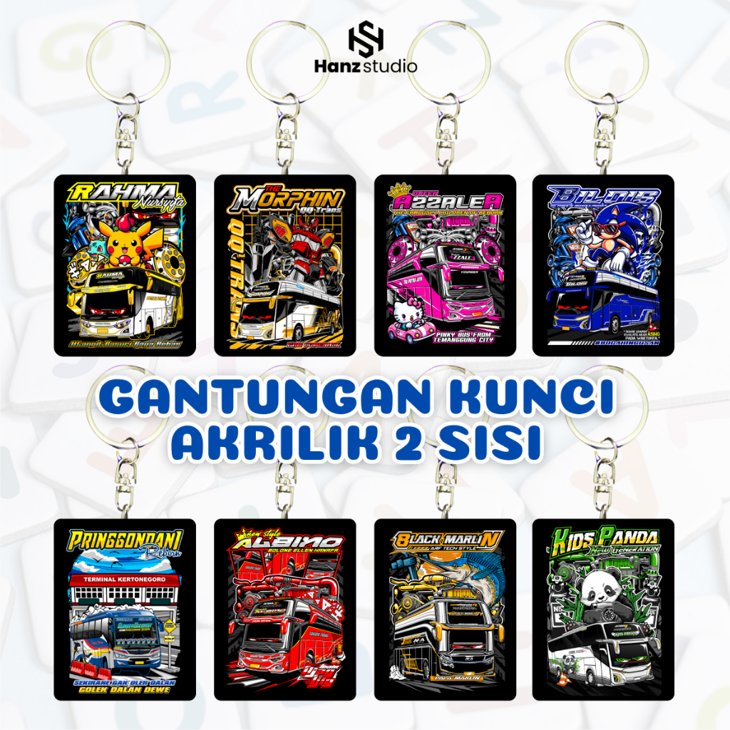 Jual (Free sticker)Gantungan Kunci Busmania Akrilik 2sisi Jetbus 5 ...