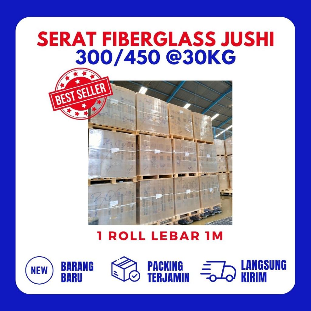 Jual JUSHI serat fiber aquaproof - fiberglass mat - fiber glass mat 300 ...