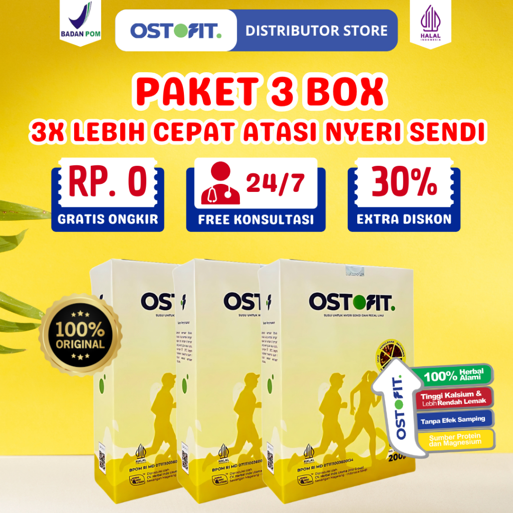 Jual OSTOFIT - Susu Herbal Paket 3 BOX Susu Terbaik Atasi Nyeri Sendi ...