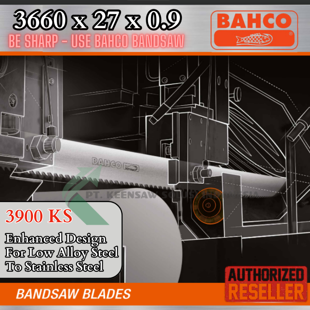 Jual Bimetal Bandsaw Blade BAHCO 3660 x 27 x 0.9 Band saw blade gergaji ...