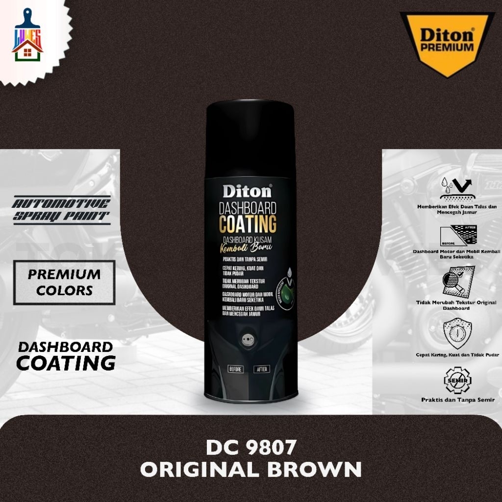 Jual Cat Semprot Diton Premium - Dashboard Coating Original Brown ...