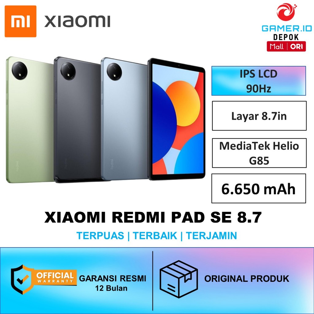 Jual TAB XIAOMI REDMI PAD SE 8.7 4GB 128GB GARANSI RESMI | Shopee Indonesia
