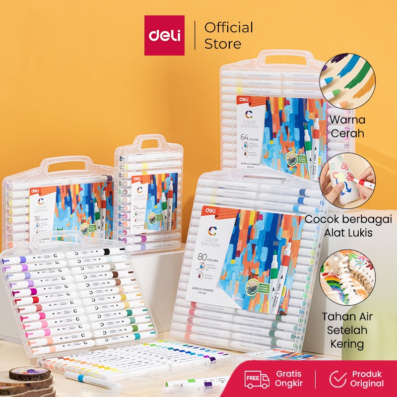 Jual Deli Spidol Akrilik / Acrylic Marker Water Based dengan Tinta ...